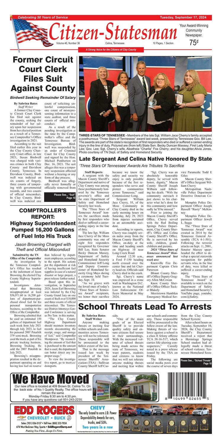 Tuesday, September 17, 2024 - Citizen-Statesman