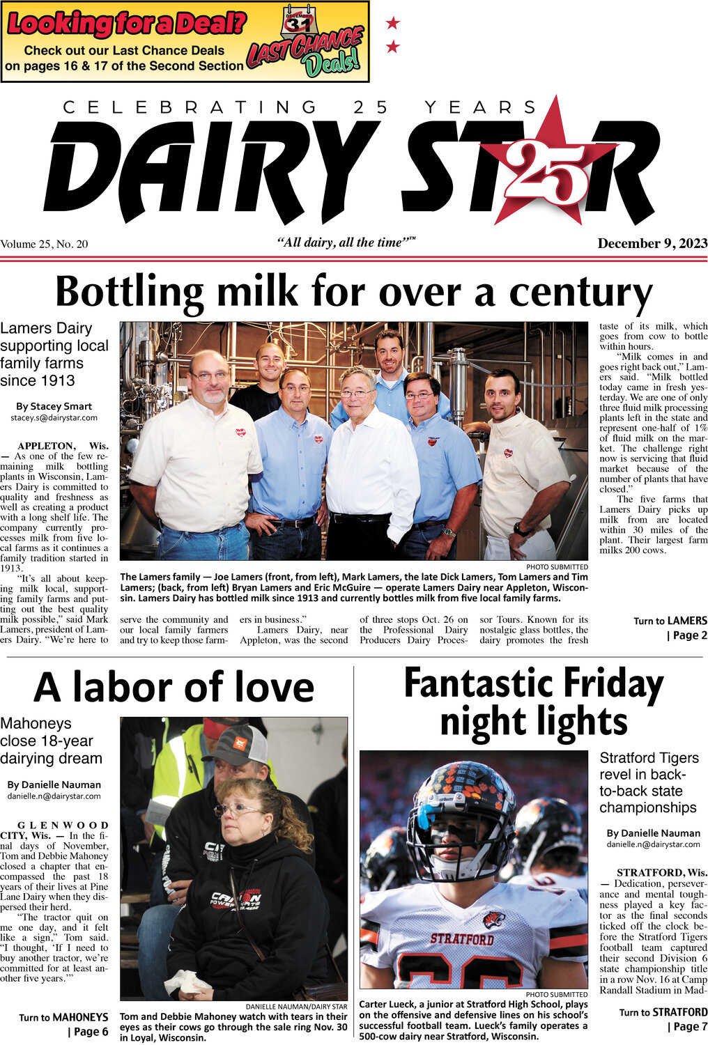 December 9, 2023 - Zone 2 - Dairy Star