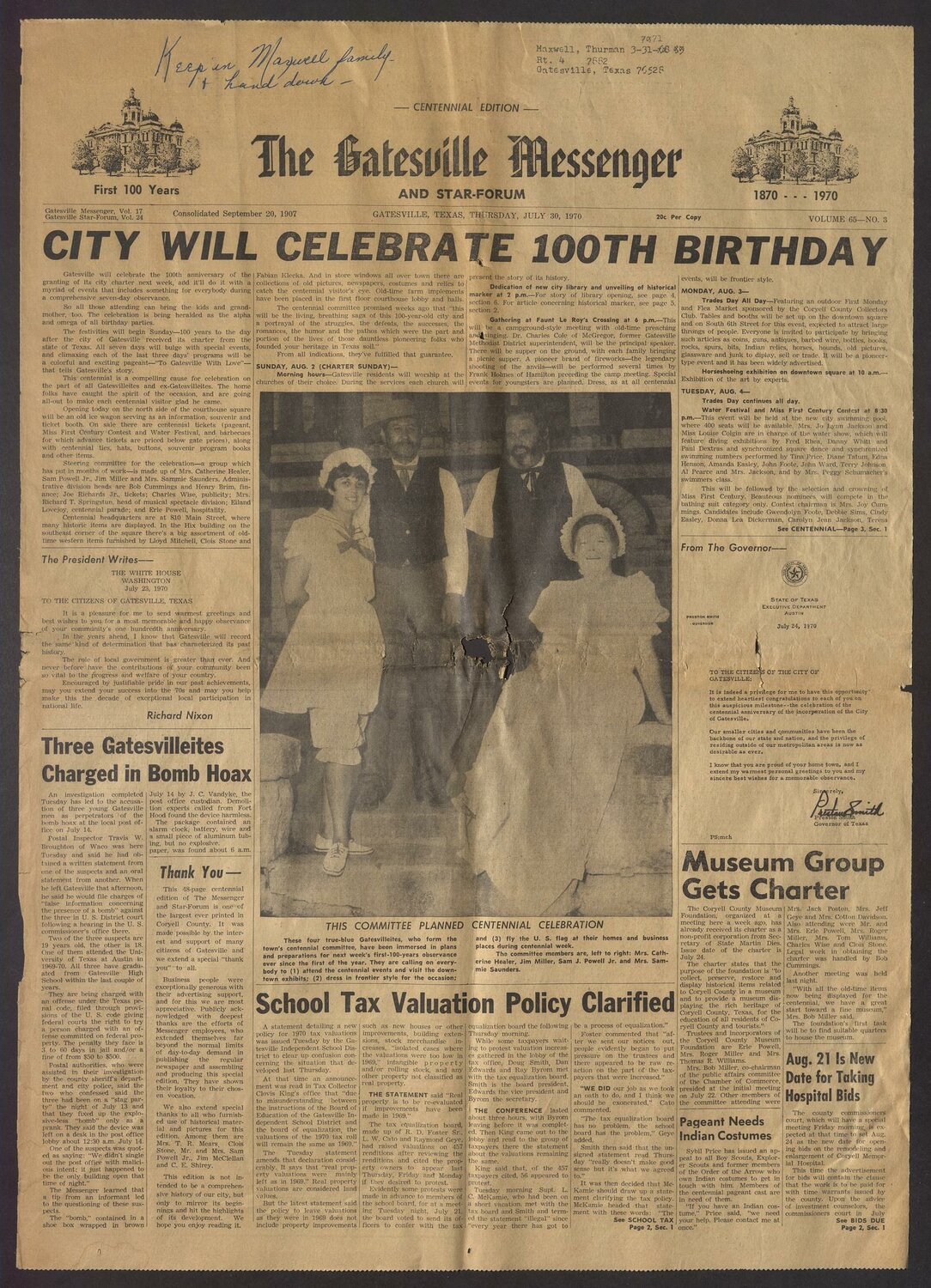 The Gatesville Messenger chronicles history, sometimes makes history ...