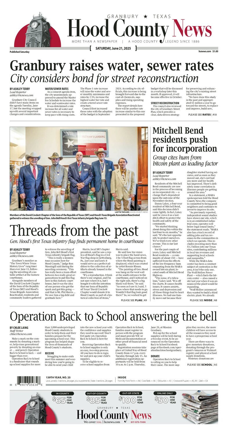 Saturday | June 21, 2025 - Hood County News
