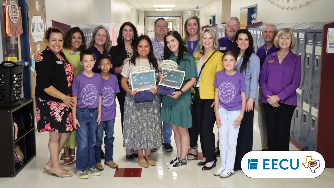 Honoring GISD staff with the EECU Customer Care Award - Hood County News