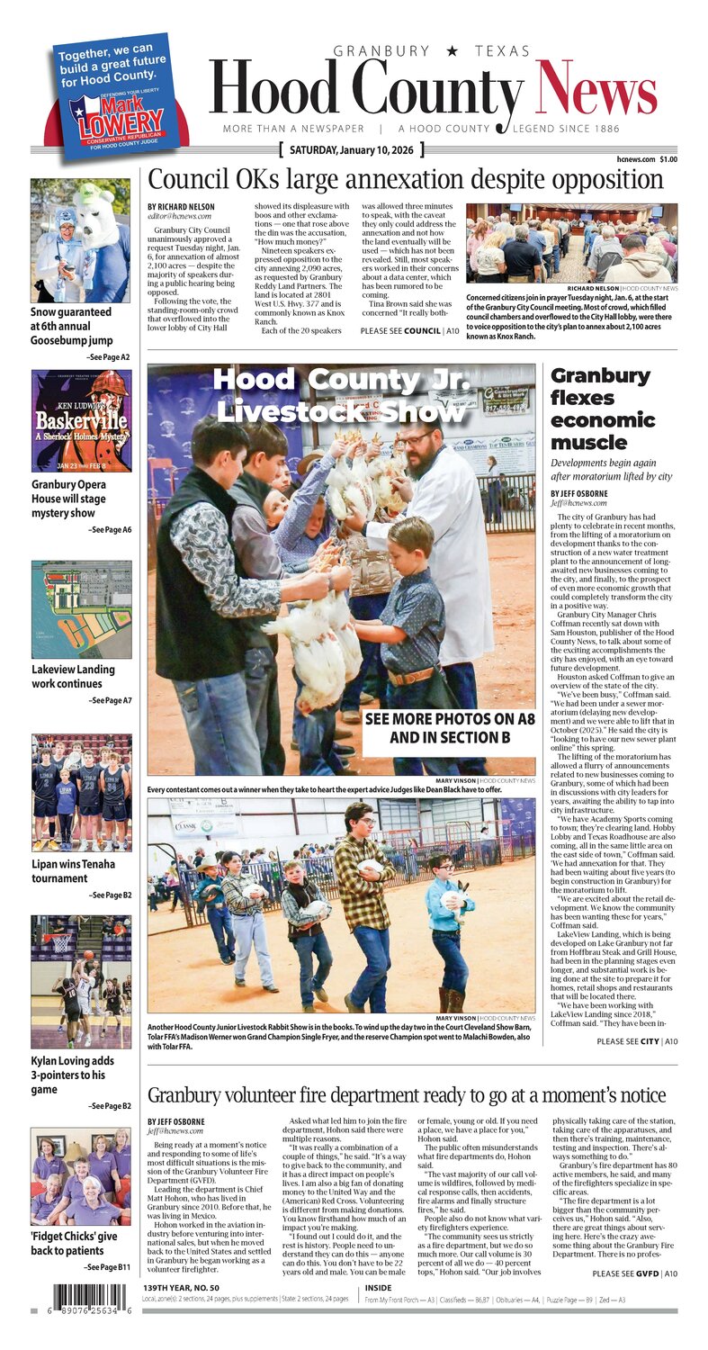 Saturday | January 10, 2026 - Hood County News