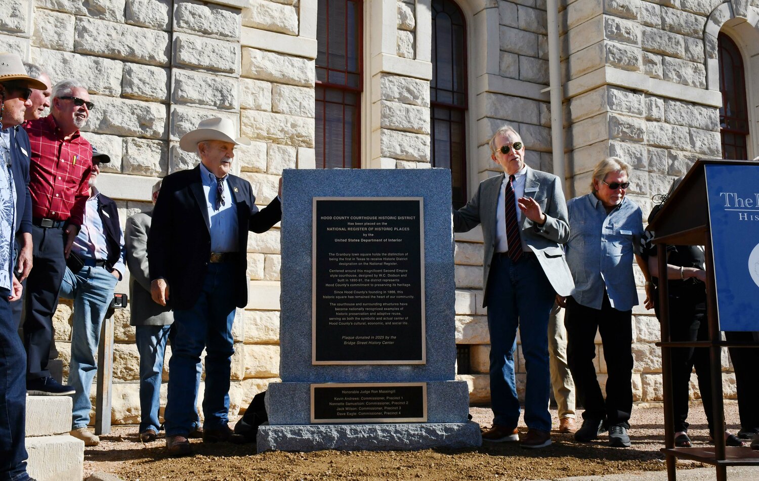 Historic Square commemorative monument unveiling - Hood County News