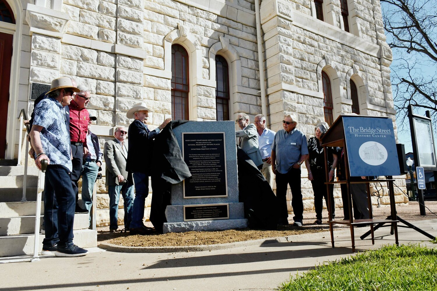 Historic Square commemorative monument unveiling - Hood County News