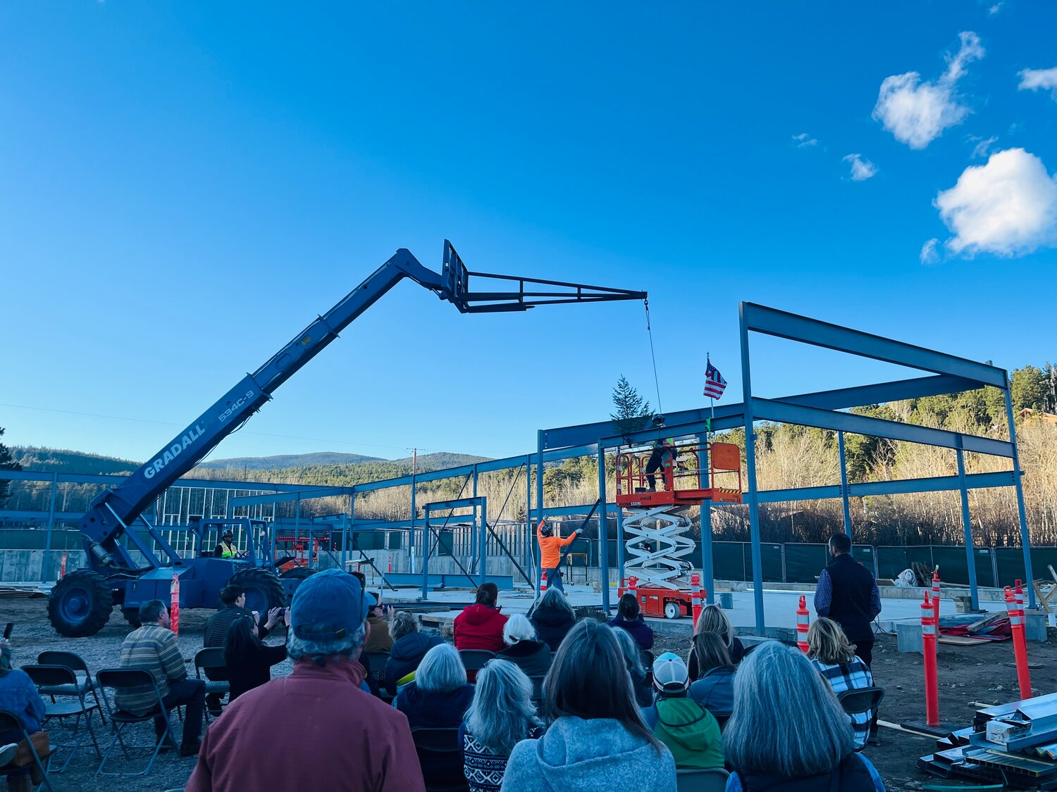 Child care center raises final beam - The Mountain-Ear