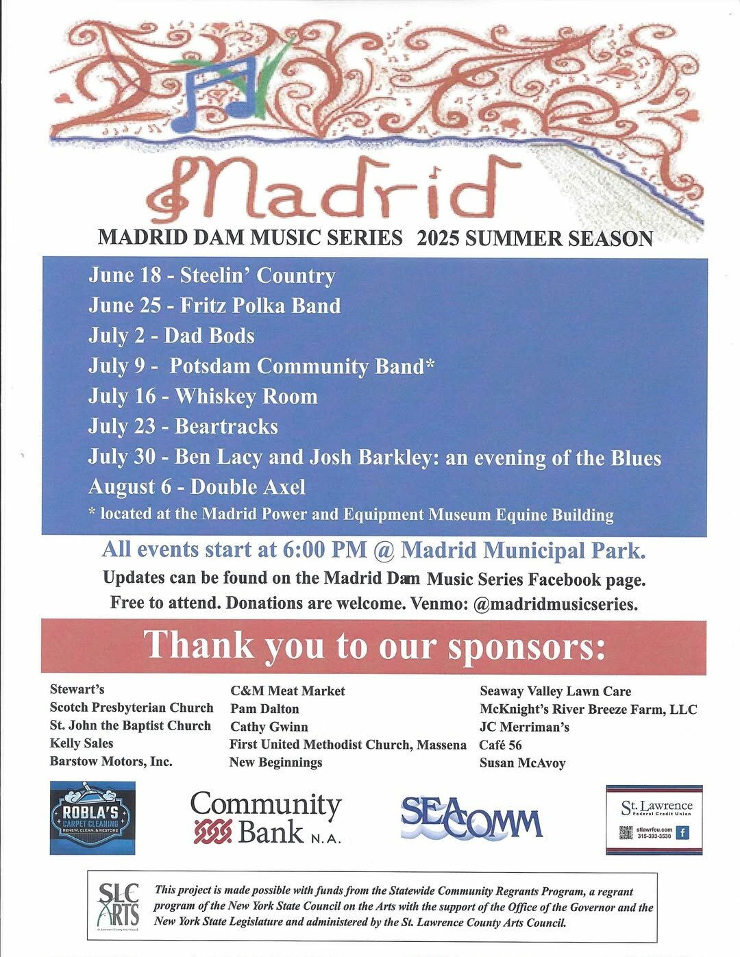 Madrid Dam Music Series 2025 season underway - North Country Now