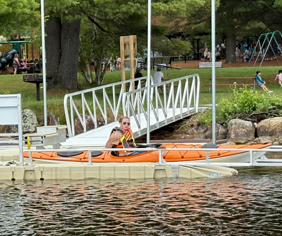 New ADA accessible kayak launch available next to Stump Bay beach at ...