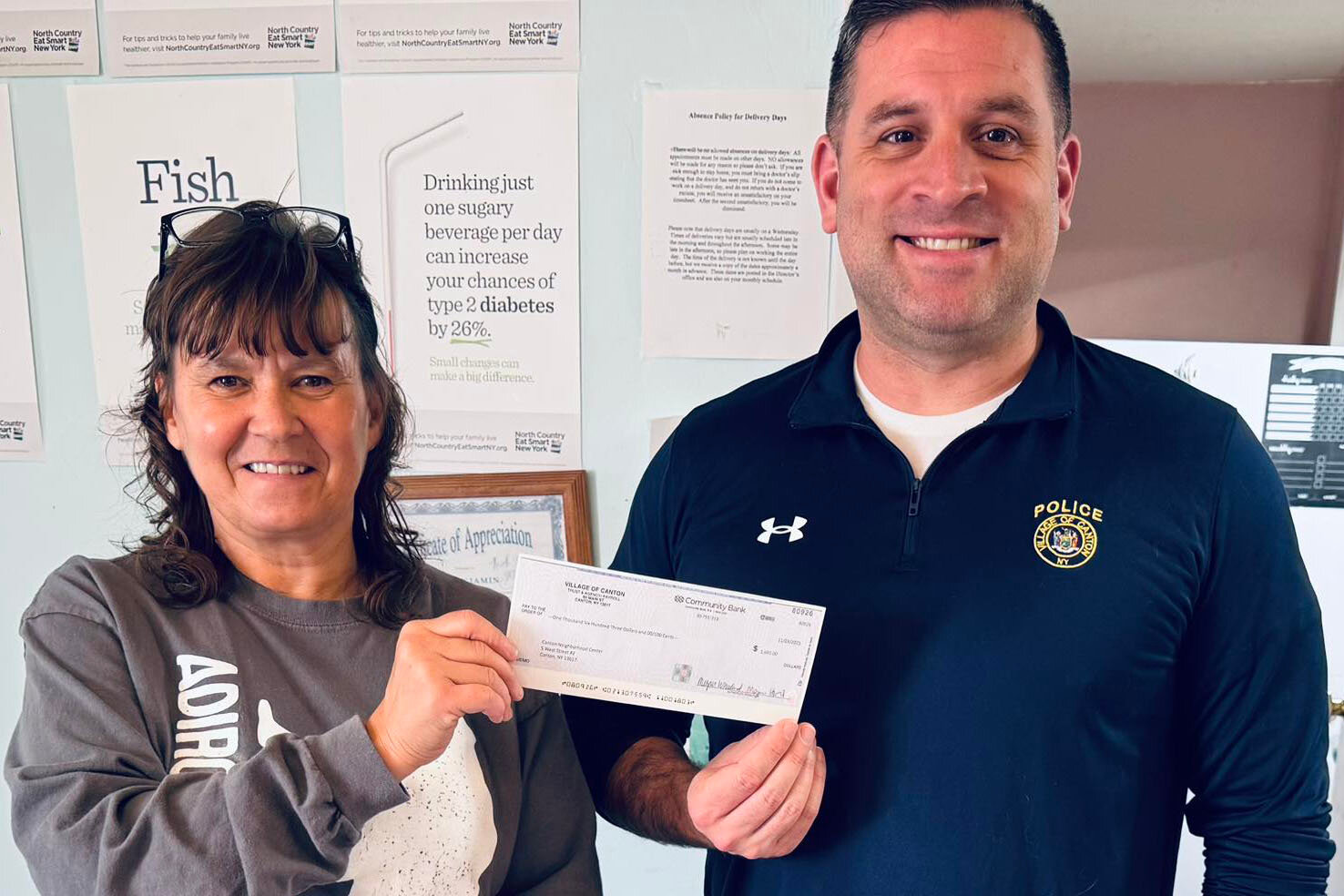 Canton PD supports Neighborhood Center - North Country Now