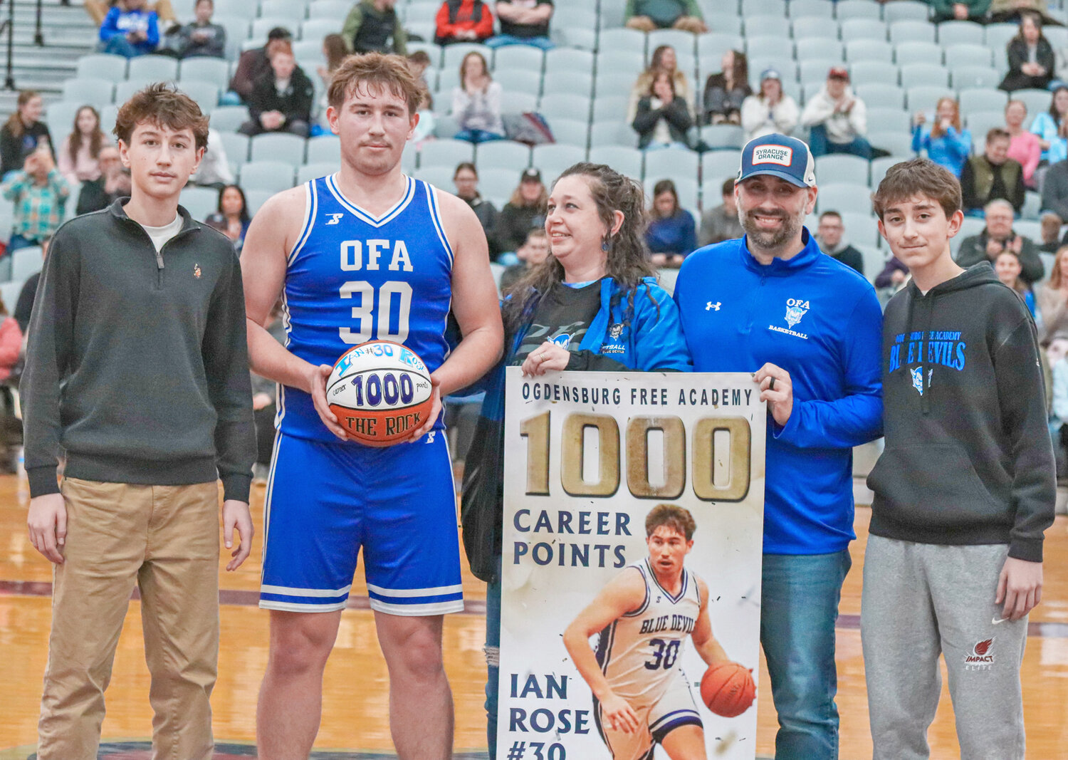 Rose becomes 10th player in OFA history to score 1,000 career points ...