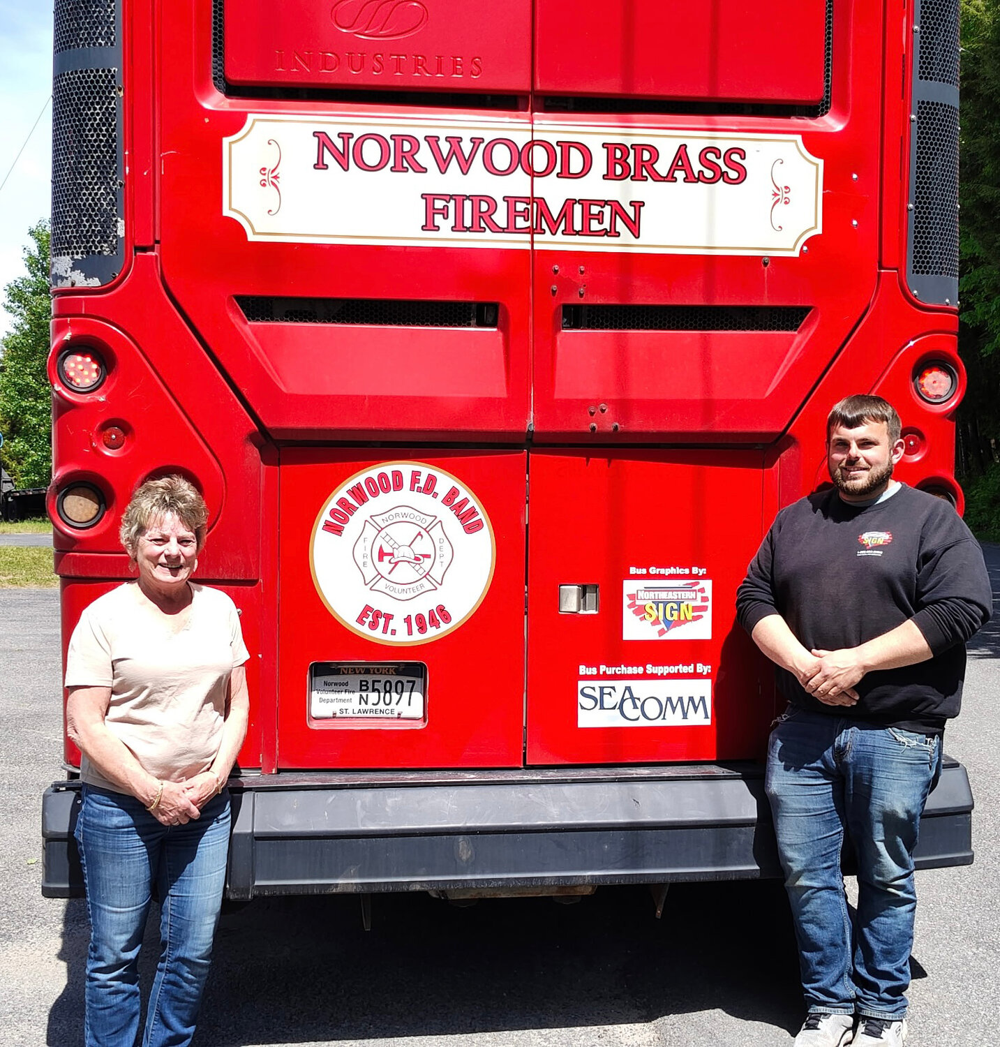 Norwood Brass Firemen and Department riding in style with new bus ...