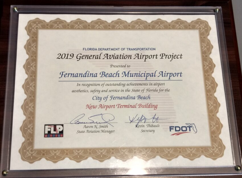 FDOT names Fernandina Beach Municipal Airport Terminal its 2019 Project ...