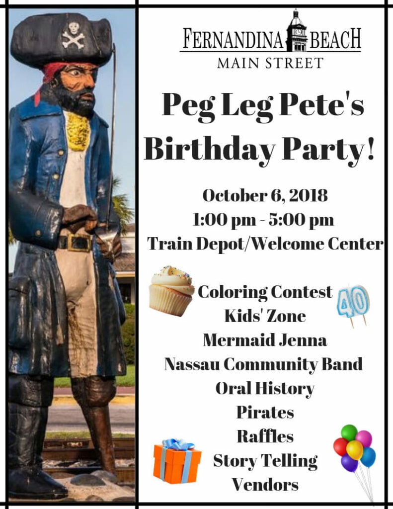 Celebrate Peg Leg Pete on October 6 - Fernandina Observer