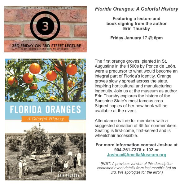 Museum program celebrates Florida Oranges: January 17, 2020 ...